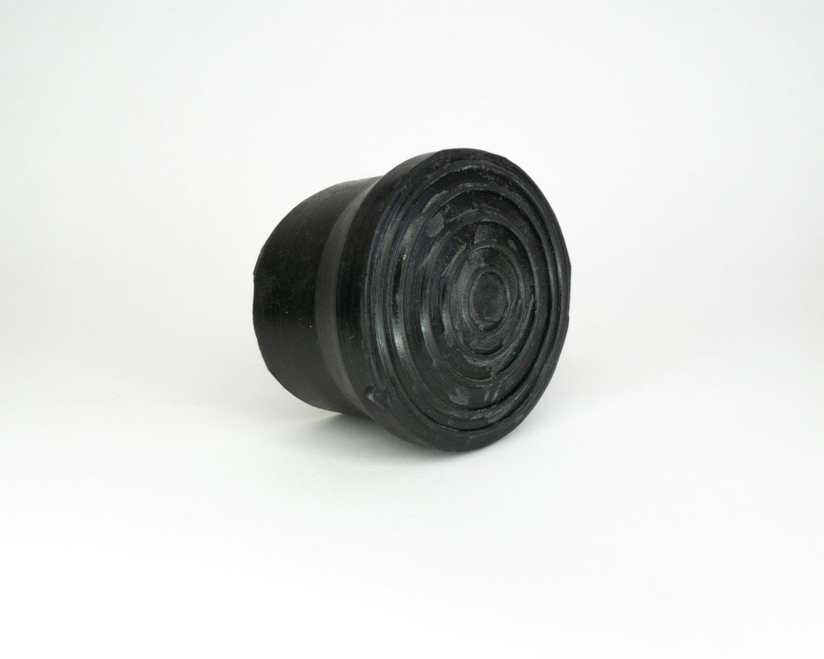 CAP RND RUBBER BLK